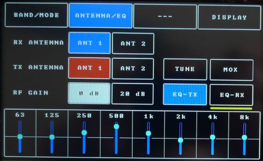 Band-Mode menu - IW7DMH - Ham Radio Station