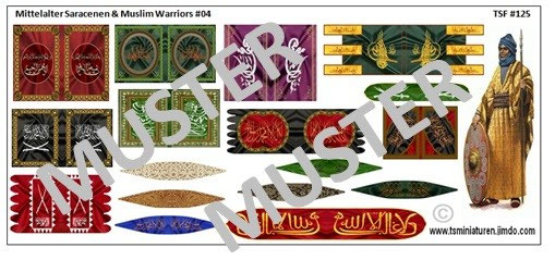 Mittelalter Kreuzzüge - TS Miniaturen Fahnen in 1:72 / 28mm und mehr