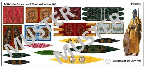 Mittelalter Kreuzzüge - TS Miniaturen Fahnen in 1:72 / 28mm und mehr