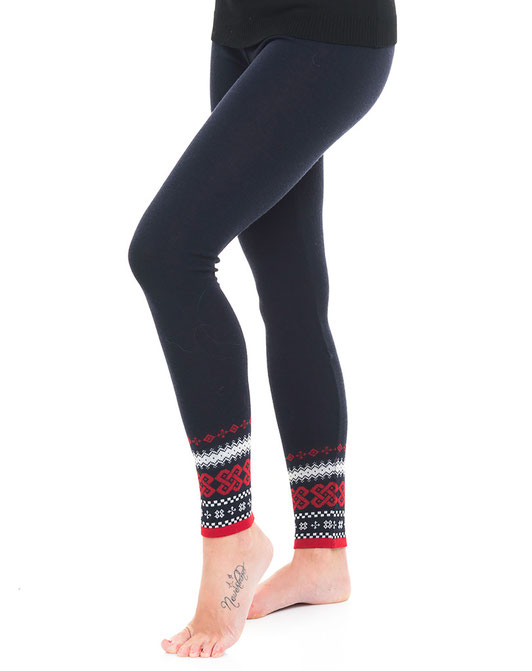 Vrikke Norwegian Sweater Tights - Iris - Sweater Chalet