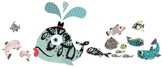 2 Fanciful fishies - Leafy Dreams Nursery Decals, Removable Kids Wall ...