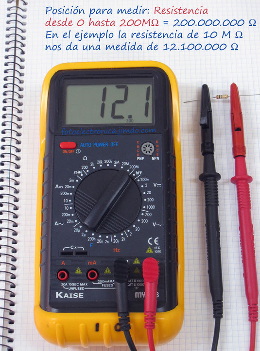 1.-Cómo medir una resistencia - Electrónica y electricidad para ...