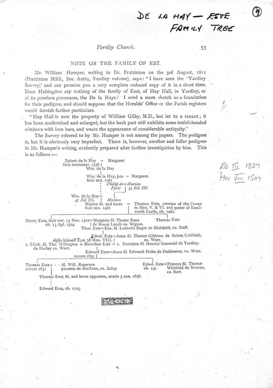 Hay Hall documents - Acocks Green History Society: new website