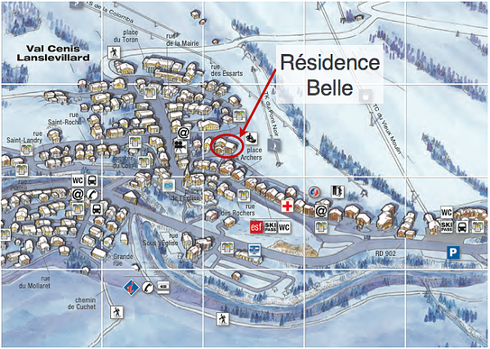 Localisation de nos locations de vacances - Location Thomas-val-cenis