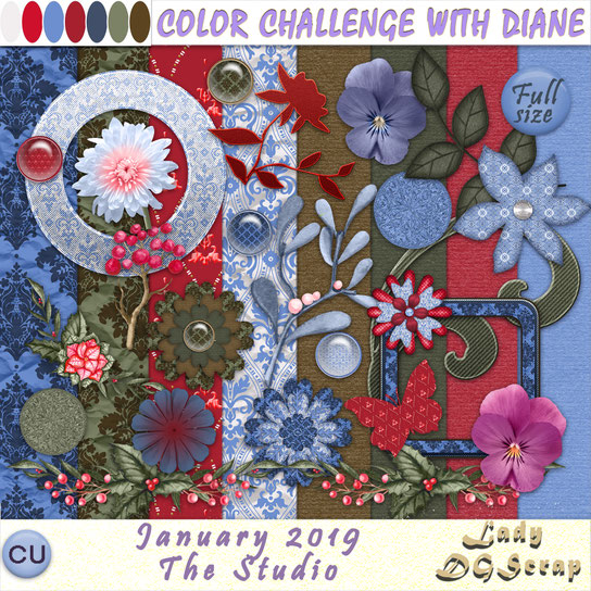 DSS Aug'19 Color Challenge with Diane - Lady-DGscrap