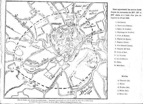 Plans de Nivelles - Mon vieux Nivelles