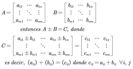Operaciones con matrices - Matemática Informática y Educación