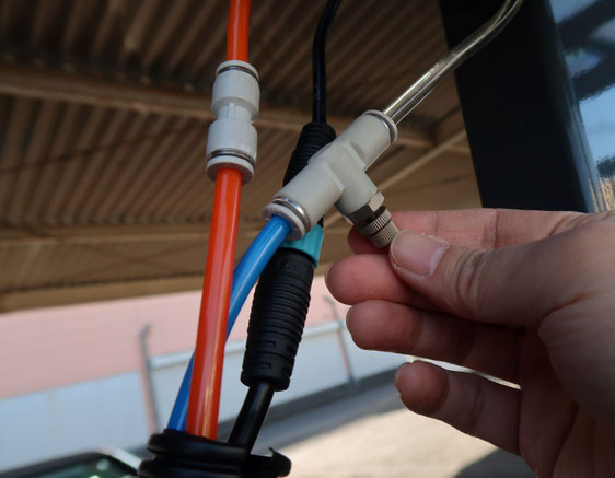 フォークリフト用ミストクーラー (EC-V-04S)：フォークリフトの暑さ対策 - ETG Japan 株式会社