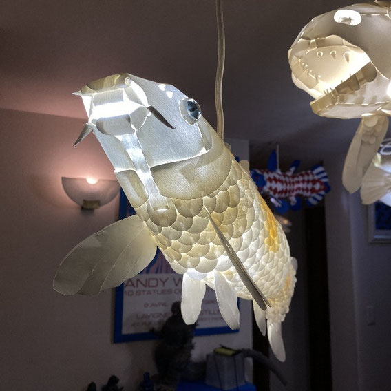 white 白 - paper coelacanth （ペーパー シーラカンス LED）