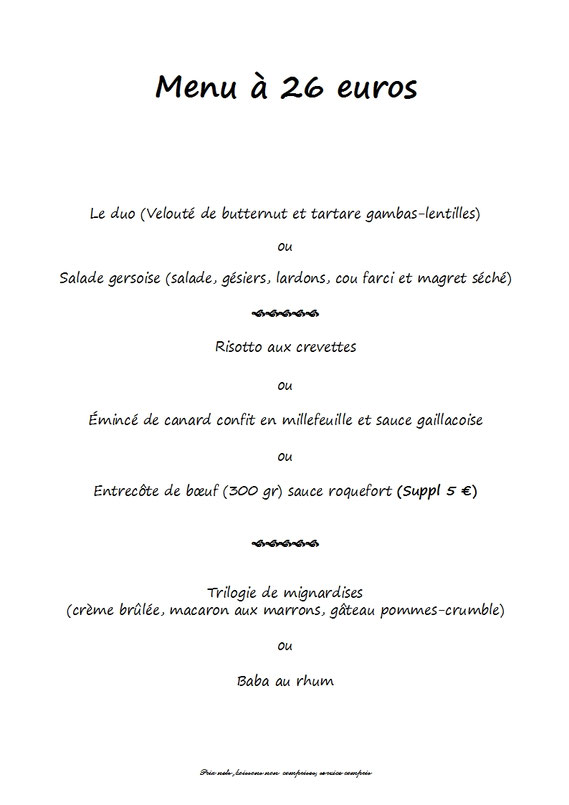 Les menus - Au Fil des Saisons Gaillac 81 Restaurant
