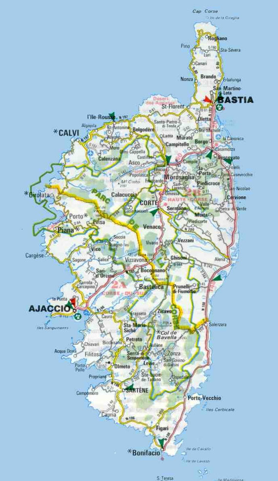 Cartes d'ensemble - Corse ile de beaute