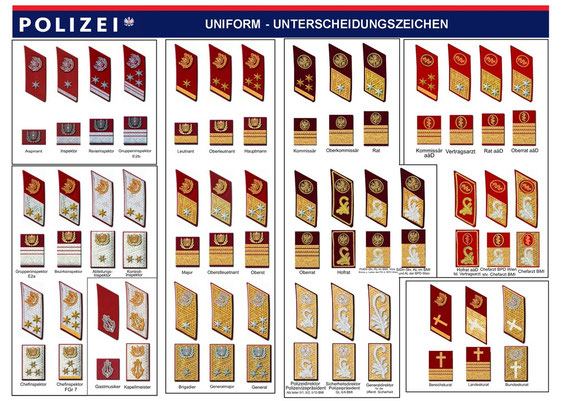 Polizei - Österreichische Polizeiabzeichen-Distinktionen-Pins Reinhard Wild