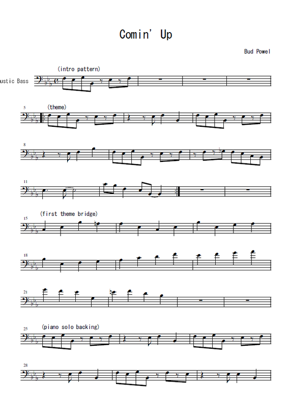 Comin' Up - 高間康弘ジャズベーススクール
