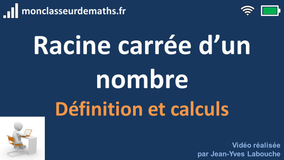 Calculer avec les racines carrées - Mon classeur de maths