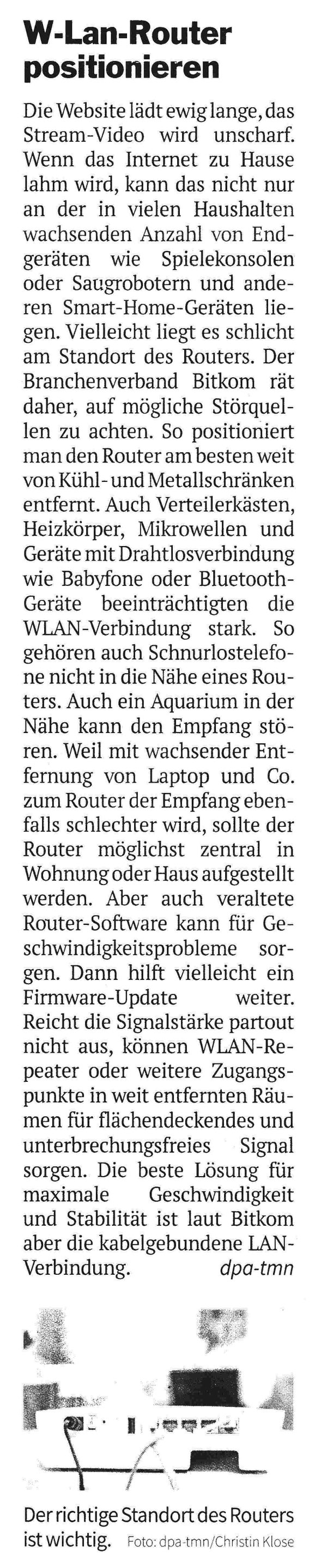 WLAN-Router positionieren - deaf-computer-service