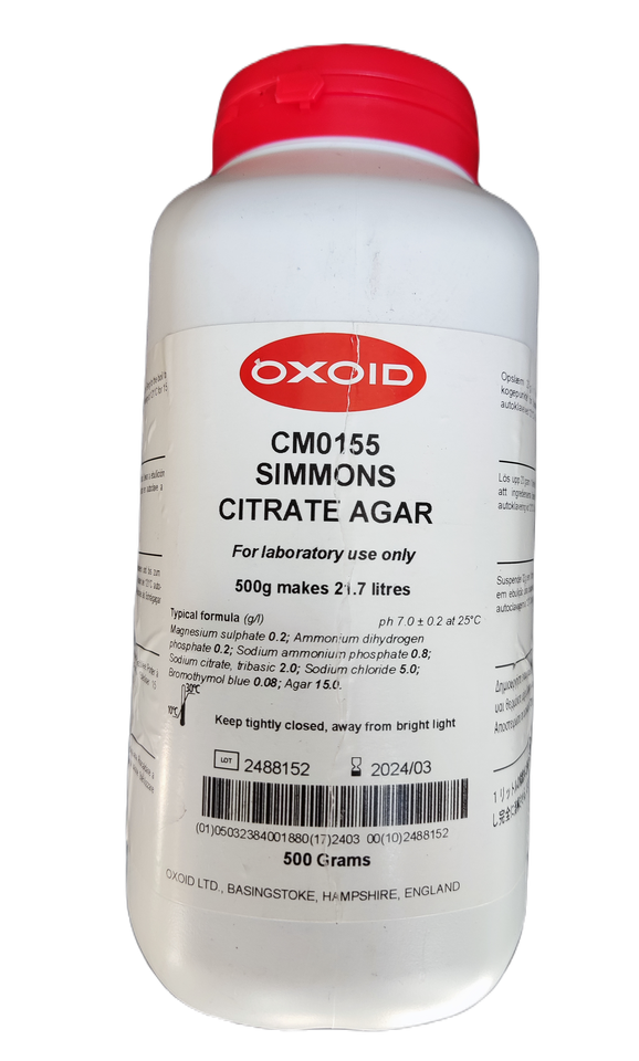 CM0155 Agar citrato de Simmons, Oxoid. - PROQUISUR- Material de ...