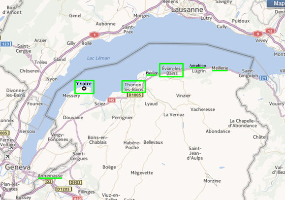 Ruta por el Lago Leman (parte francesa). - Viajar en tren por Europa