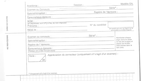 Entête copie bac - Le site de DET Gabriel