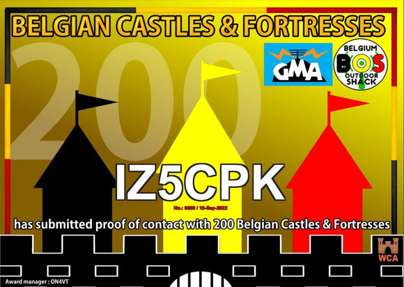 WORLD CASTLES AWARD - iz5cpk