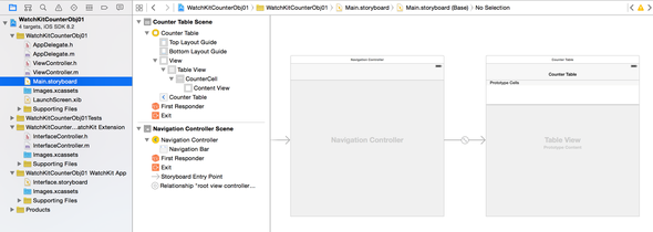 Apple Watch Countアプリ WatchKit App -> 親アプリ 情報更新 TableView版 Objective-C - iscene ページ！