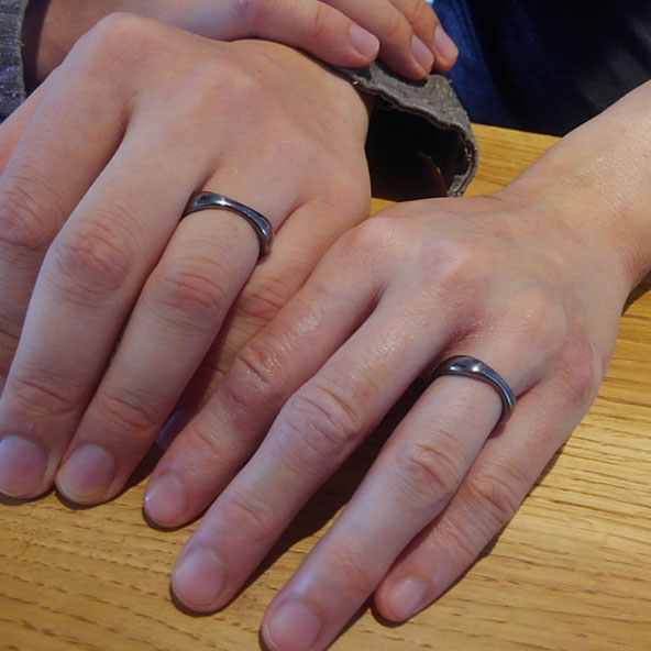 Reuleaux triangle design. Tantalum wedding rings - TOKYO DIAMOND Co ...