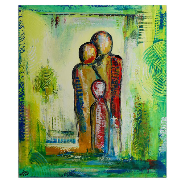 Original Gemälde kaufen, abstrakt Malerei Figuren - Acrylbilder