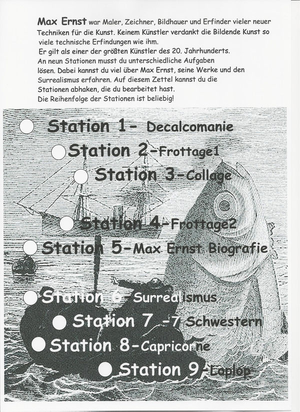 Max Ernst im Kunstunterricht - 136s Webseite!