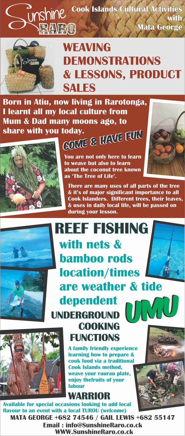 Local hand made souvenirs to buy - See Cook Islands