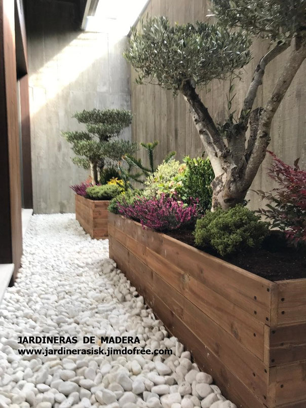 MACETERO ALTO - JARDINERAS DE MADERA