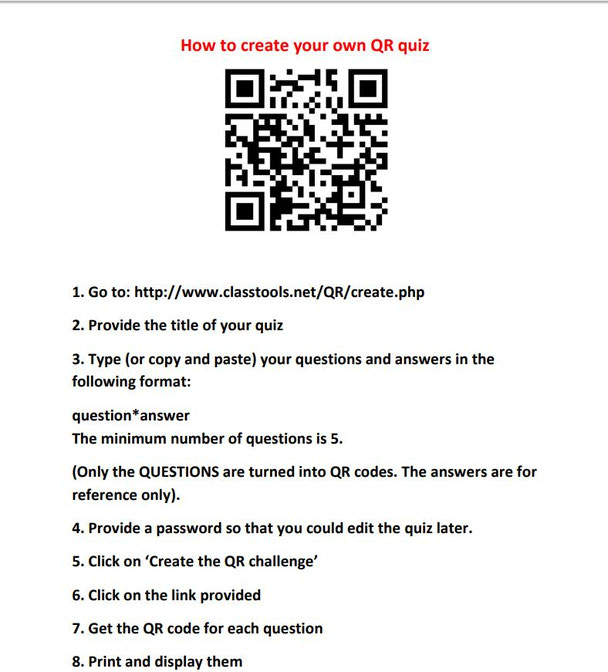 CACCIA AL TESORO CON IL QR CODE - Benvenuti su docentedigitale!