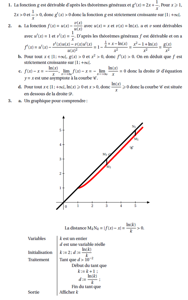 Corrigé - Les Maths en Terminale S