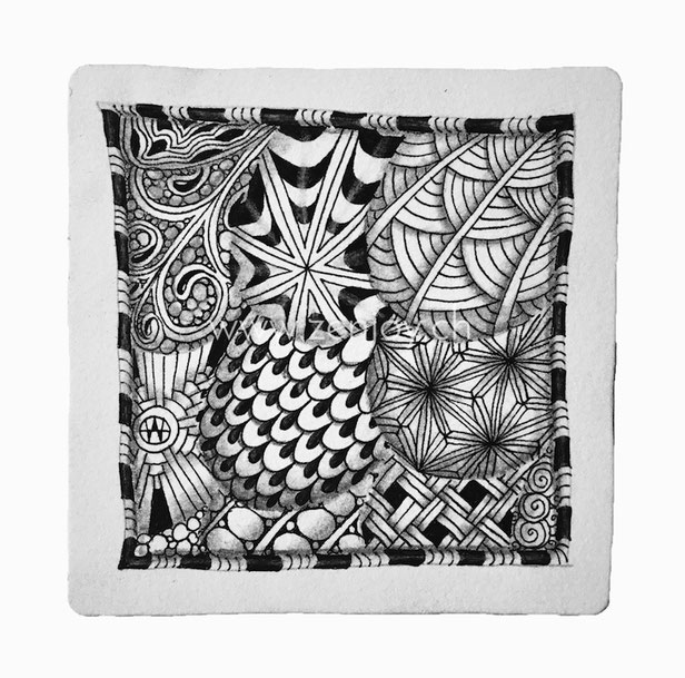 Zentangle® Beispiel-Tiles