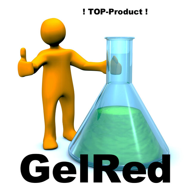 GelRed 10000-fach in Wasser, ungiftiger Farbstoff - GeneON BioScience