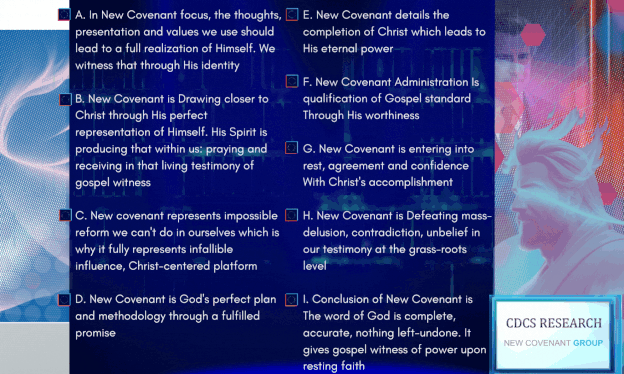 Most Essential themes of New Covenant - cdcsresearch
