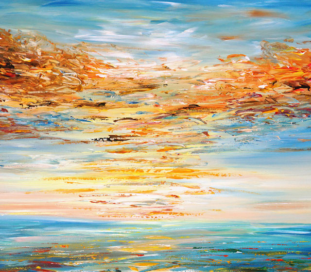Summer artwork - large abstract painting art for sale