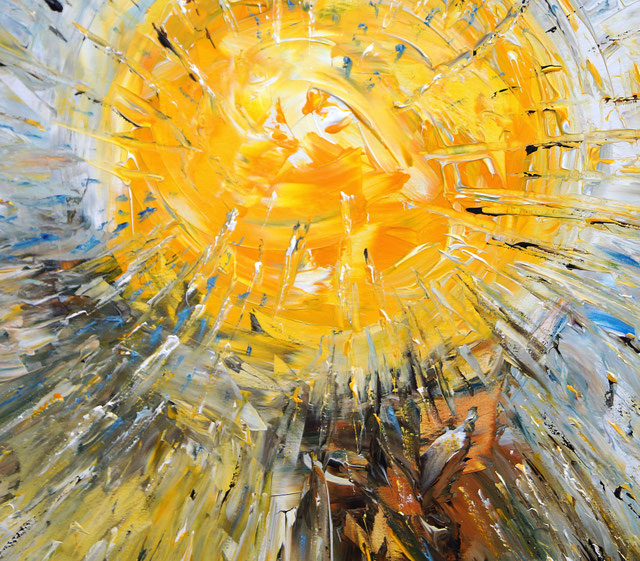 Let The Sun Shine M 1 - large abstract painting art for sale
