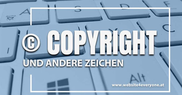 Wie erstelle ich das Copyright Zeichen? - Jimdo Webdesign von ...