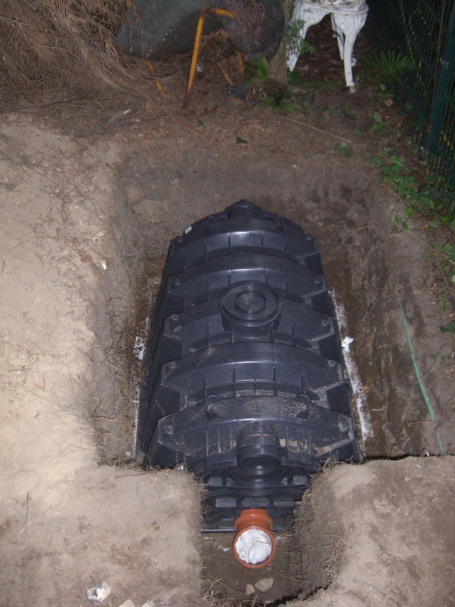 Regenwasser Sickergrube / Sickerschacht - Anleitung zum selber bauen ...