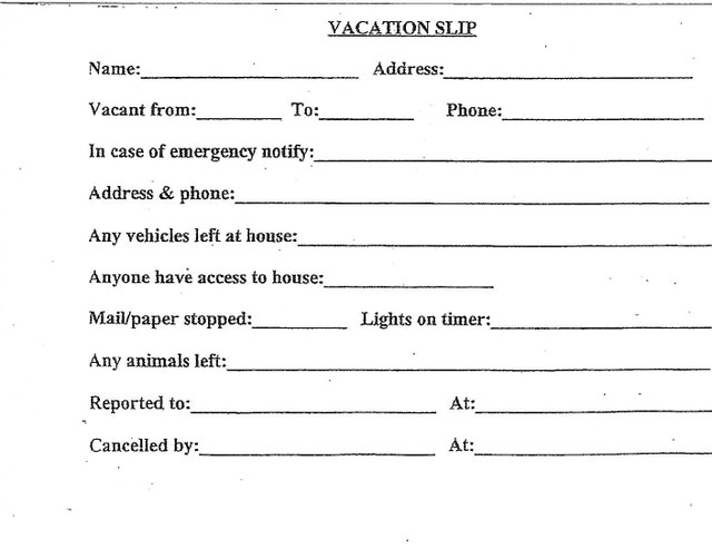 Vacation Slip - trainerboro
