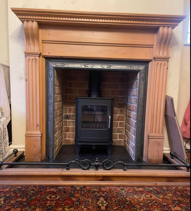 Brick Fireplace Lining Panels - 3 Piece - Brick Bond Solutions