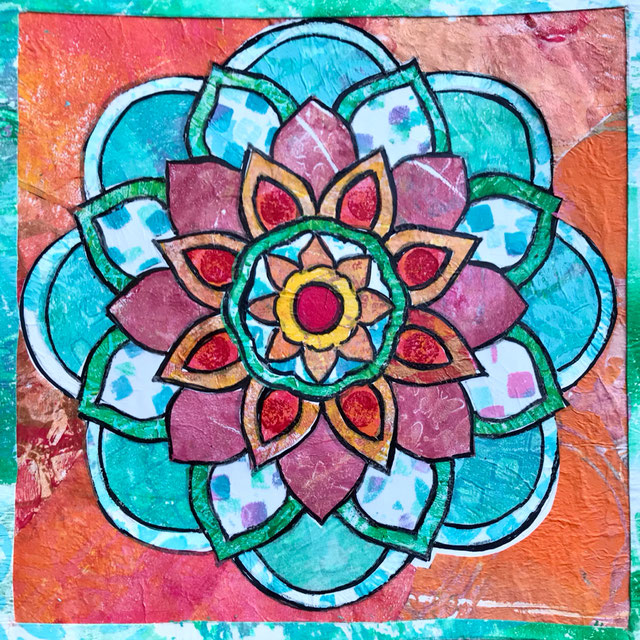 Collages from Gelliplate prints on tissue paper - De website van ...
