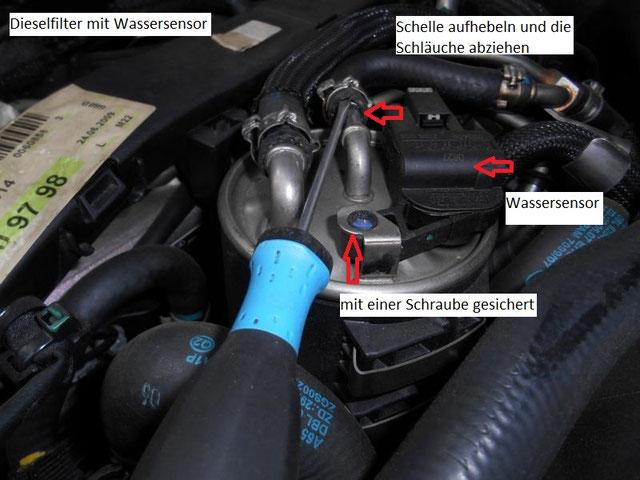 Dieselfilter beim W204 wechseln - rammbrunnen