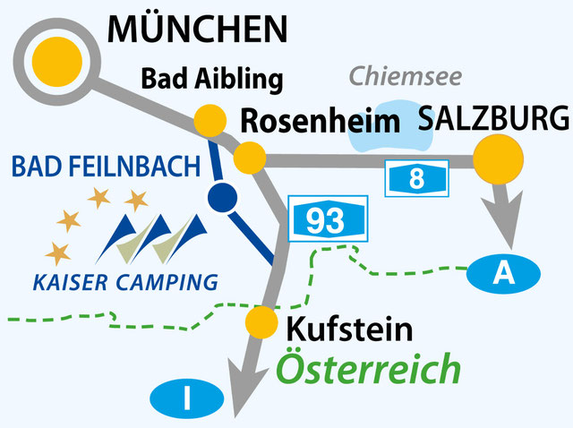 Campingplatz in Bayern, Rosenheim - Kaiser-Camping Bad Feilnbach