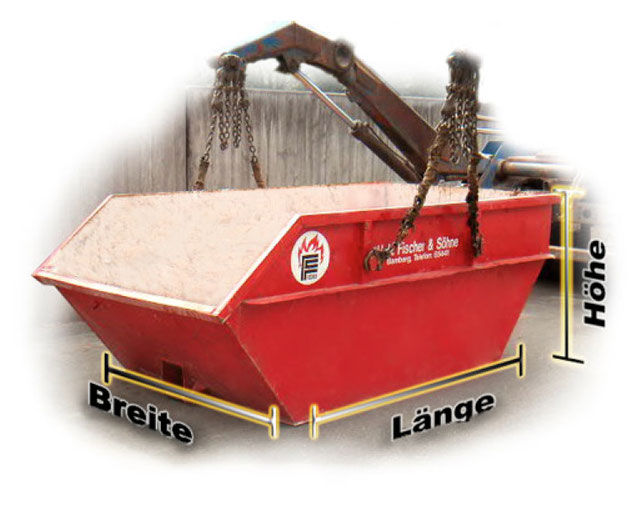 Muldengrößen - Fischer Bamberg · Heizöl · Mulden