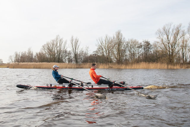 ROWonAIR®: aufblasbares SUP rudern, Skiff, Sport-Ruderboot testen ...