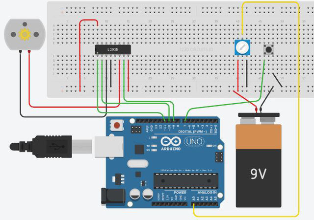 Arduino Reverse Motor Circuit Diagram