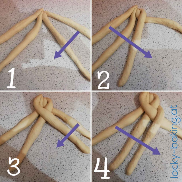 Flechtanleitung für 2er, 4er, 5er und 6er Striezel - lacky-bakings ...