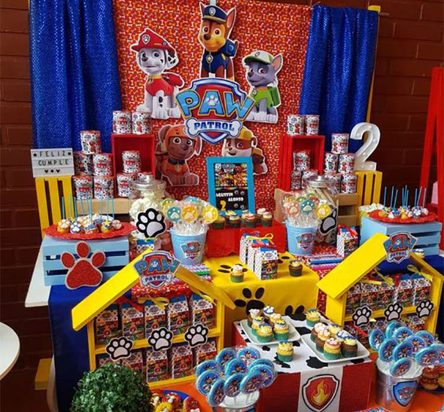 7 Mesas de Dulce para Cumpleaños de Paw Patrol - decoracion para fiestas
