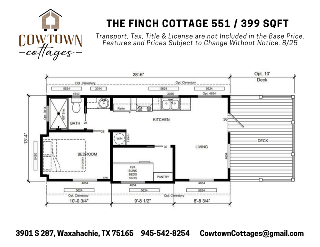 Finch - Cowtown Cottages - Tiny Homes For Sale