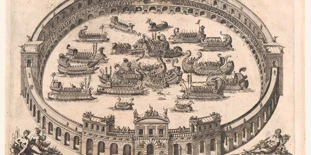 When the Colosseum was flooded so that the Romans could watch a mock ...